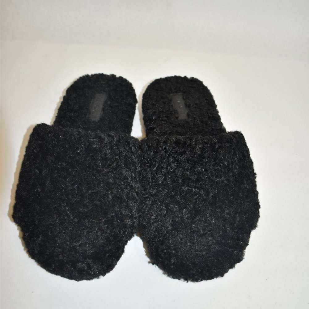 Vince Faux Fur Slides Shearling Black Washable 35.5 (… - Gem